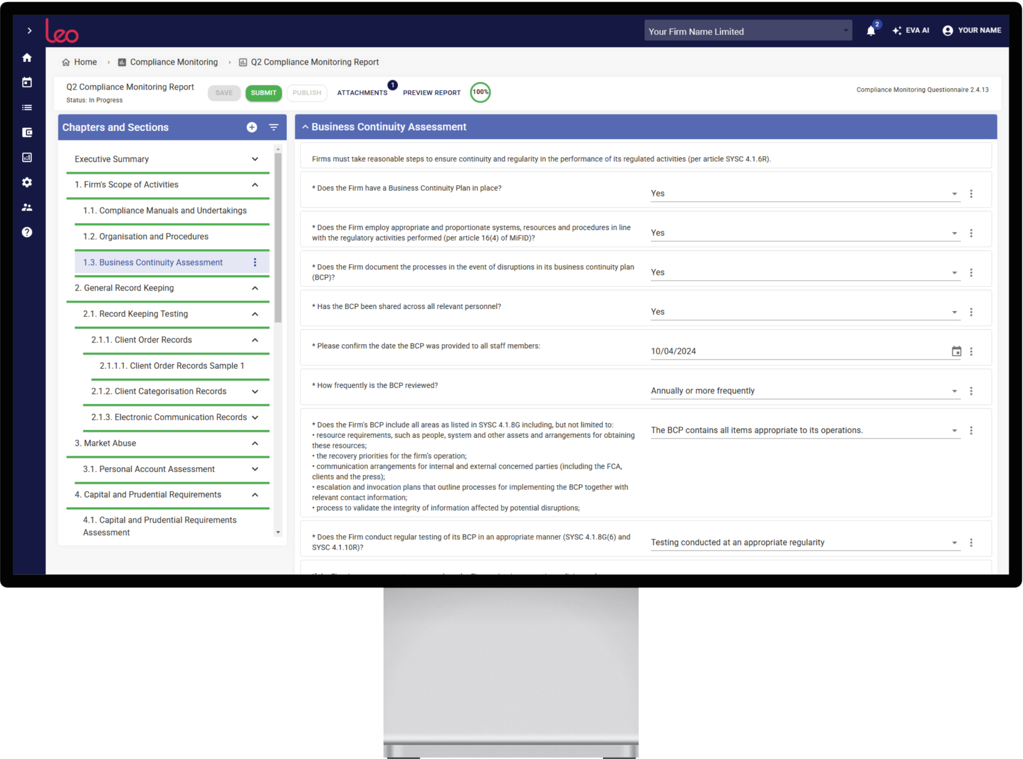 Compliance Monitoring Platform for Regulated Firms | Leo RegTech